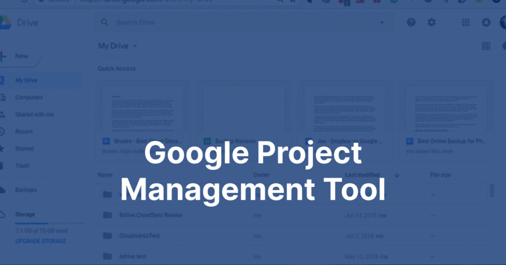 Google Project Management Tool - Track Your Projects For Free