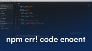 npm err! code enoent | A Developer Guide to Resolution